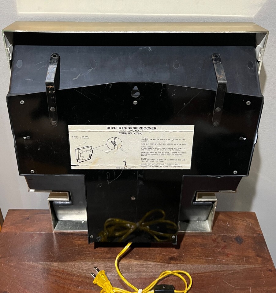 RARE Vintage Ruppert KNICKERBOCKER Beer 3D MOTION Bar Light Sign Must ...