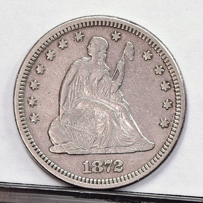 1872 Liberty Seated Quarter - AU Details, Cleaned (#51346-L) | eBay