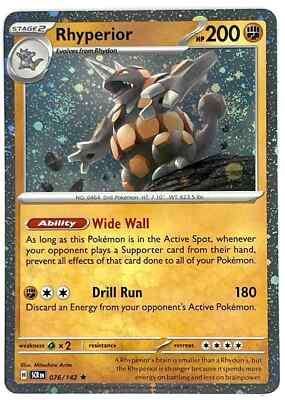 Pokémon TCG - Rhyperior - 076/142 - Cosmos Holo - Stellar Crown - NM | eBay