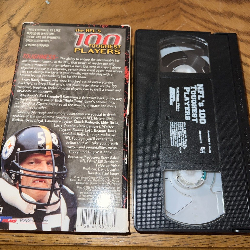 The NFLs 100 Toughest Players (VHS, 1996). Vintage. Mean, Toothless Men ...