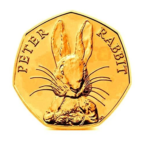 peter rabbit gold 50p
