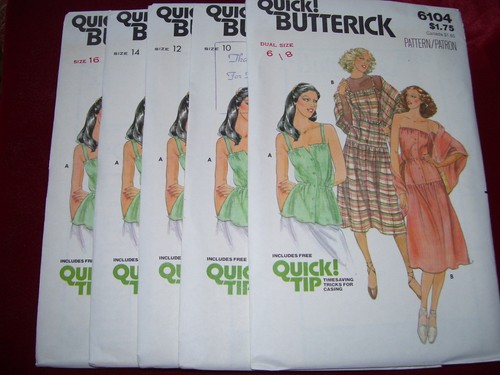 🌷UNCIRCULATED 1979 BUTTERICK #6104-LADIES SUNDRESS-TOP & SHAWL PATTERN ...