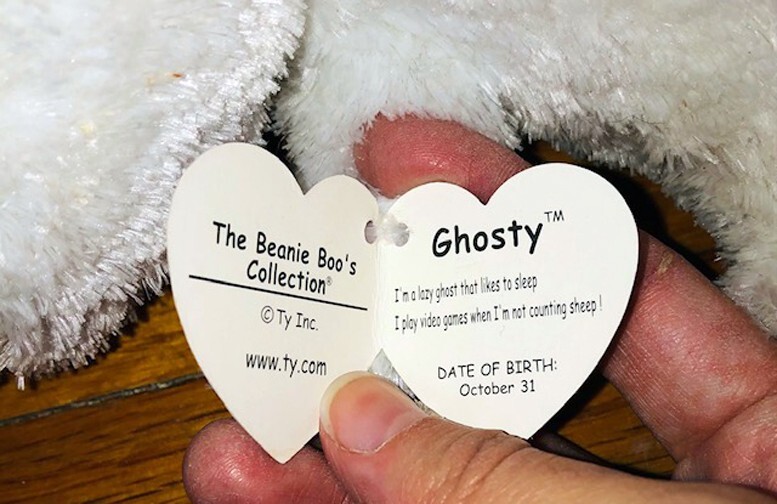 Ty Beanie Boos GHOSTY the Ghost Glitter Eyes 8 Inch Plush Retired NWT ...