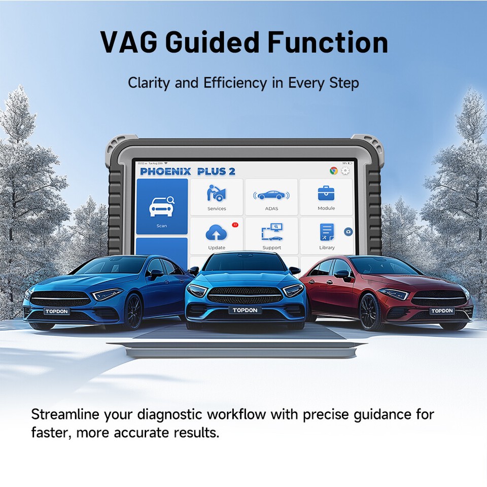 TOPDON Phoenix Plus 2 Bidirectional Car Diagnostic Scan Tool Auto ECU ...