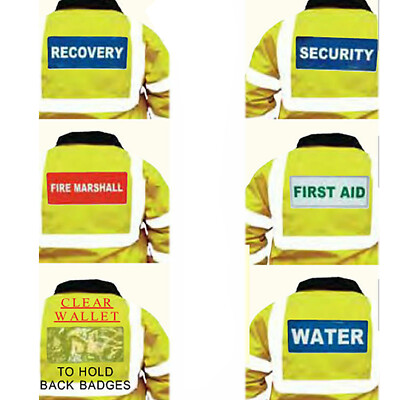 Back Reflective Badges Slide or Sew On Recovery Security First Aid 237 ...
