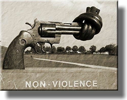 Non-violence Gun Picture on Stretched Canvas, Wall Art Décor, Ready to ...