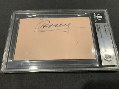 ROSEY ROWSWELL PITTSBURGH PIRATES SIGNED 3X5 CUT BECKETT SLABBED AUTO ...