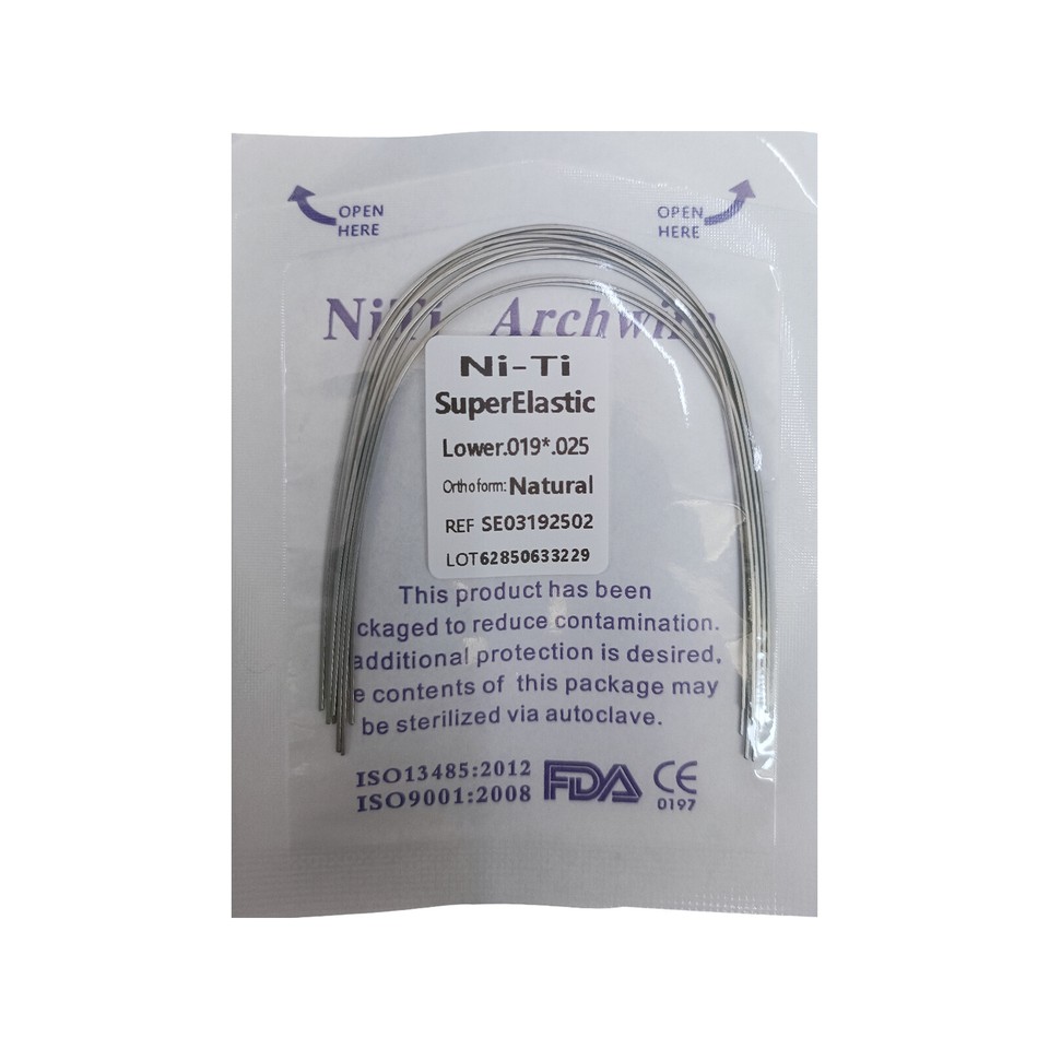 Dental Ortho Super Elastic NITI Rectangular Archwire Ovoid Natural Form ...