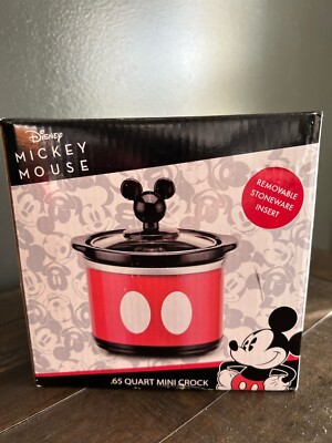 Disney Mickey Mouse Red & Black .65 Quart Mini Crock Pot, Brand New in ...