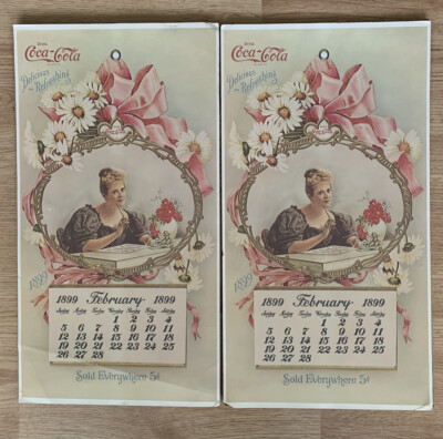 2 Vintage 1973 Calendars of Valentine February Ad 1899 Calendars W ...