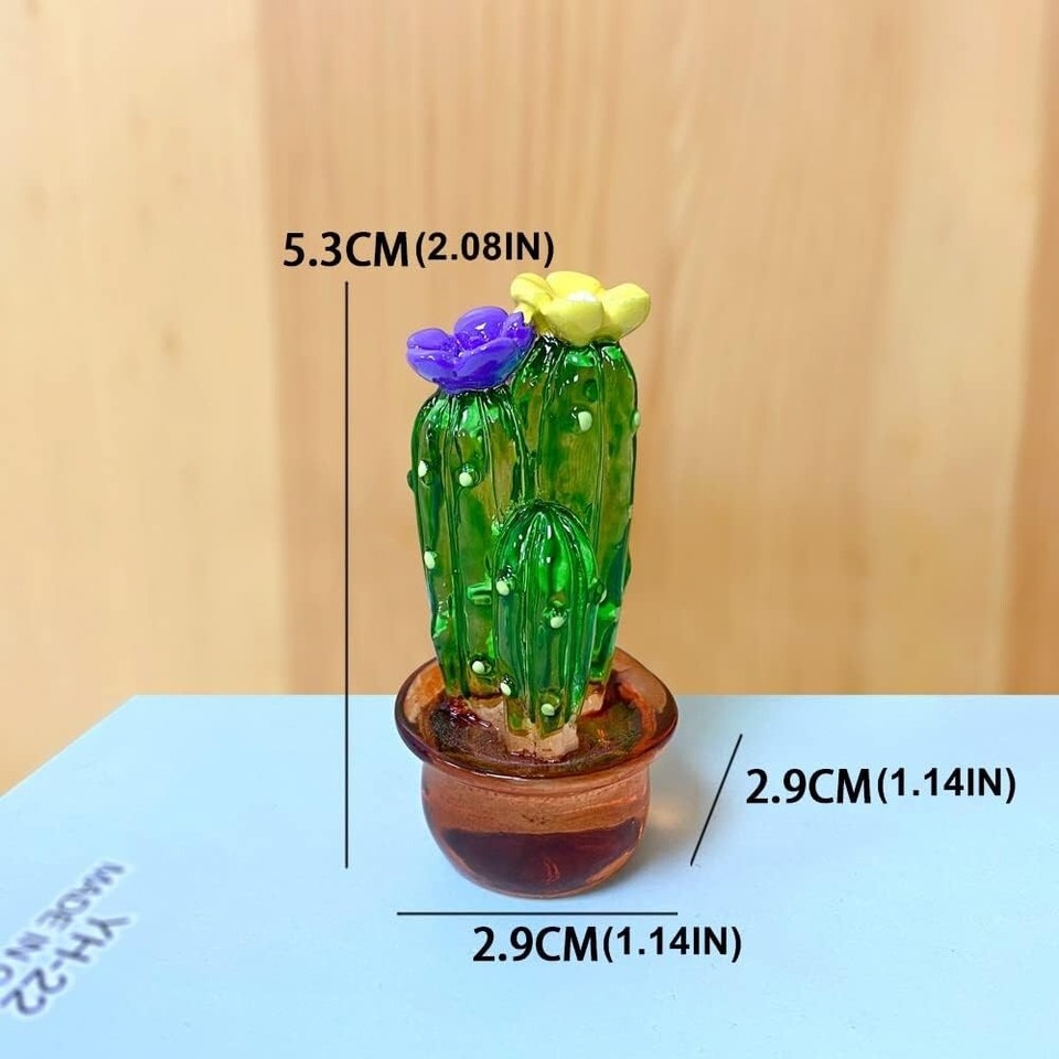 4PCS Fairy Garden Mini Resin Cactus Cute Miniature Cacti | eBay