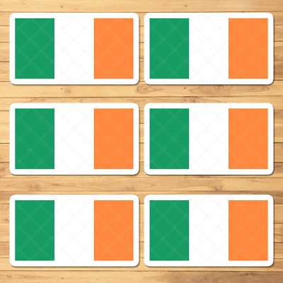 6-Pack Irish Flag Stickers - Ireland Flag Decals for , Laptops ...