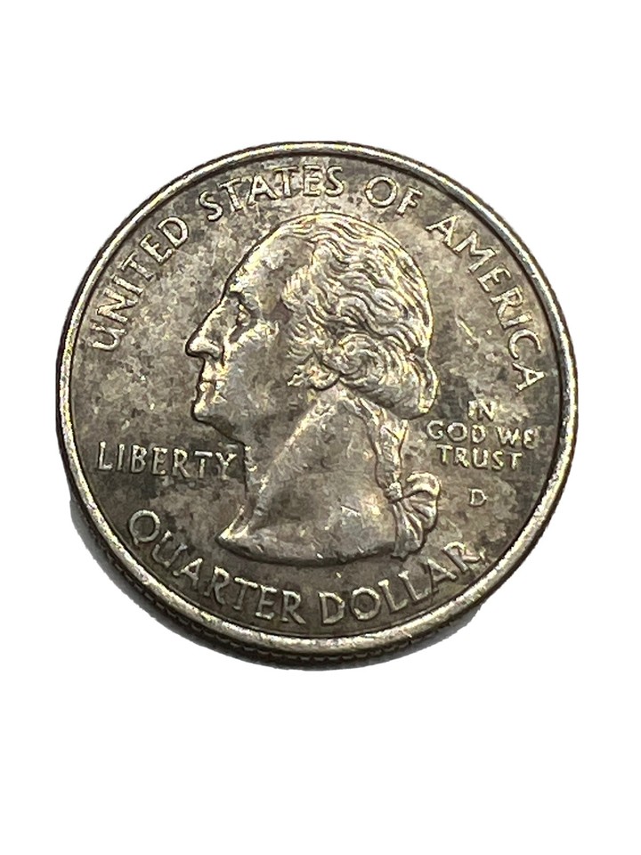 IOWA 2004 D QUARTER RARE COLOR ERROR CLAD LAYER MISS DARK OBSERVED ...