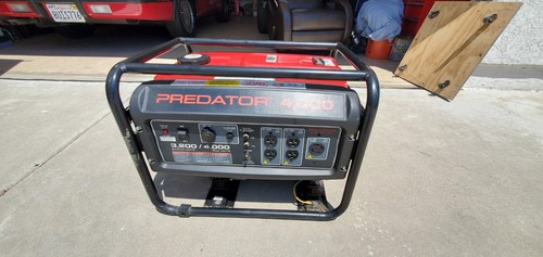 Predator 4000W Gas Generator, slightly used, very low hours, 5 outlets ...