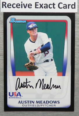 Exact AUSTIN MEADOWS (Silver) 2011 Bowman USA Baseball Card #BDPP100 ...