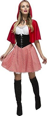 `Fever Red Riding Hood Costume, Red, with Dress & Hooded C Women's ...