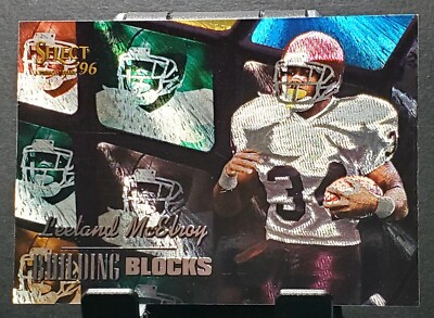 1996 Select '96 #18 Leeland McElroy CARDINALS BUILDING BLOCKS card🏈EX ...