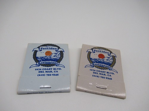 The Poseidon Restaurant Del Mar Hotel Coast Blvd California Matchbook ...