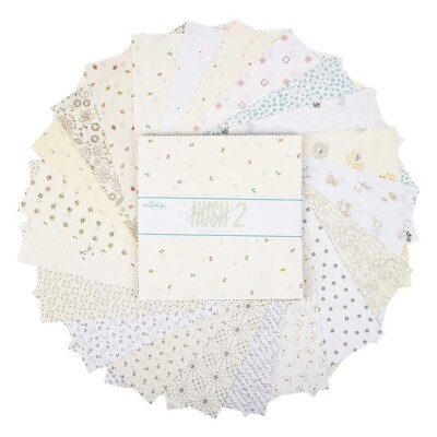 Layer Cake 10" Stacker 42pc Riley Blake "Hush Hush 2" Low Volume | eBay