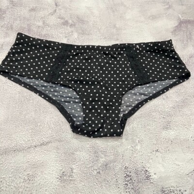 Bobby Brooks Intimates Brief Cut Panty Polka Dot Black & White Small ...