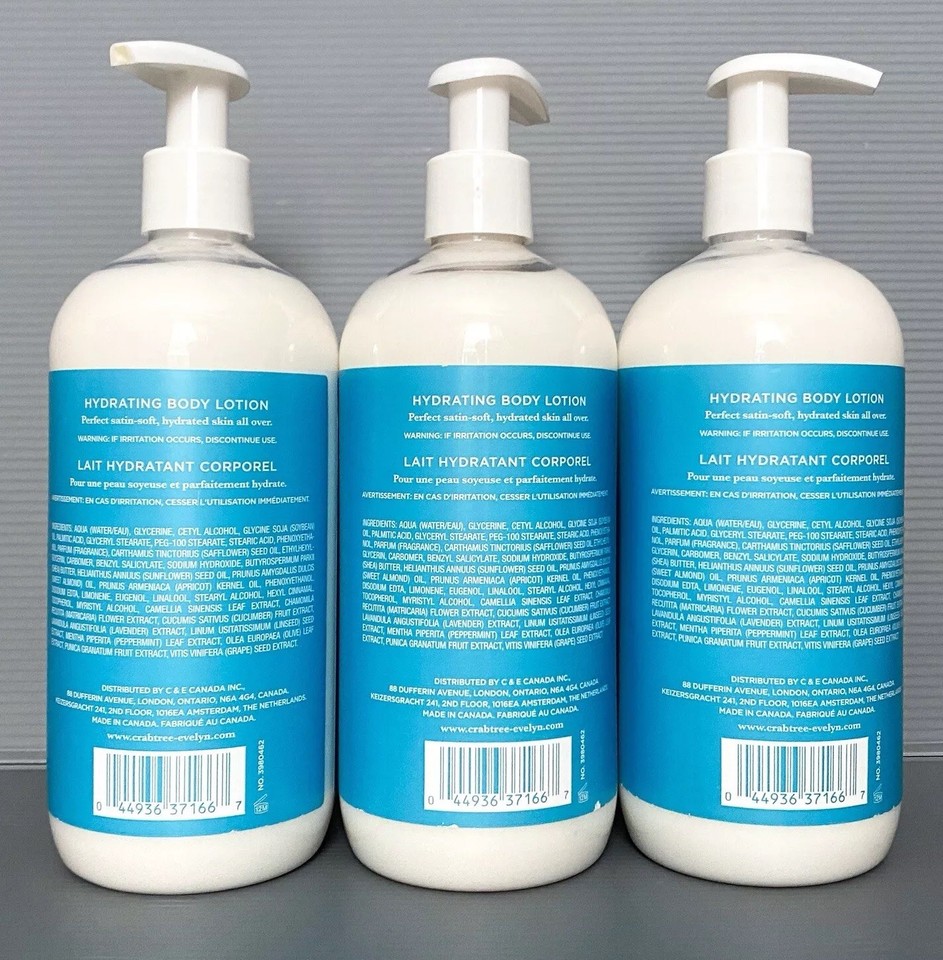 Crabtree & Evelyn LA SOURCE Hydrating Body Lotion 16.9 oz - LOT OF 3 ...