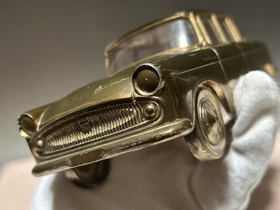 Toyota Corona #5 Vtg Gold Metal Sm Mini Classic Car Shape Toyopet ...