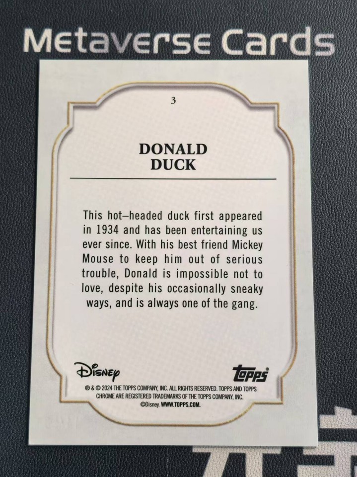 Donald Duck Topps Chrome Disney 2024 Mickey Best friend /50 eBay1/1 SSP ...