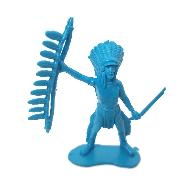 41 Piece Cowboys And Indians Plastic Play Set Horses Teepee Wagon ...