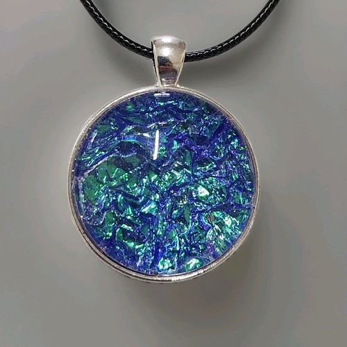 Unique OOAK Statement Art Under Glass Pendant Necklace On Cord ...