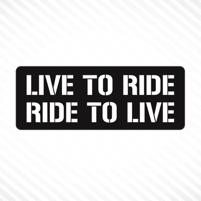 Live To Ride, Ride To Live Vinyl Sticker Decal Biker Motorcycle Helmet ...