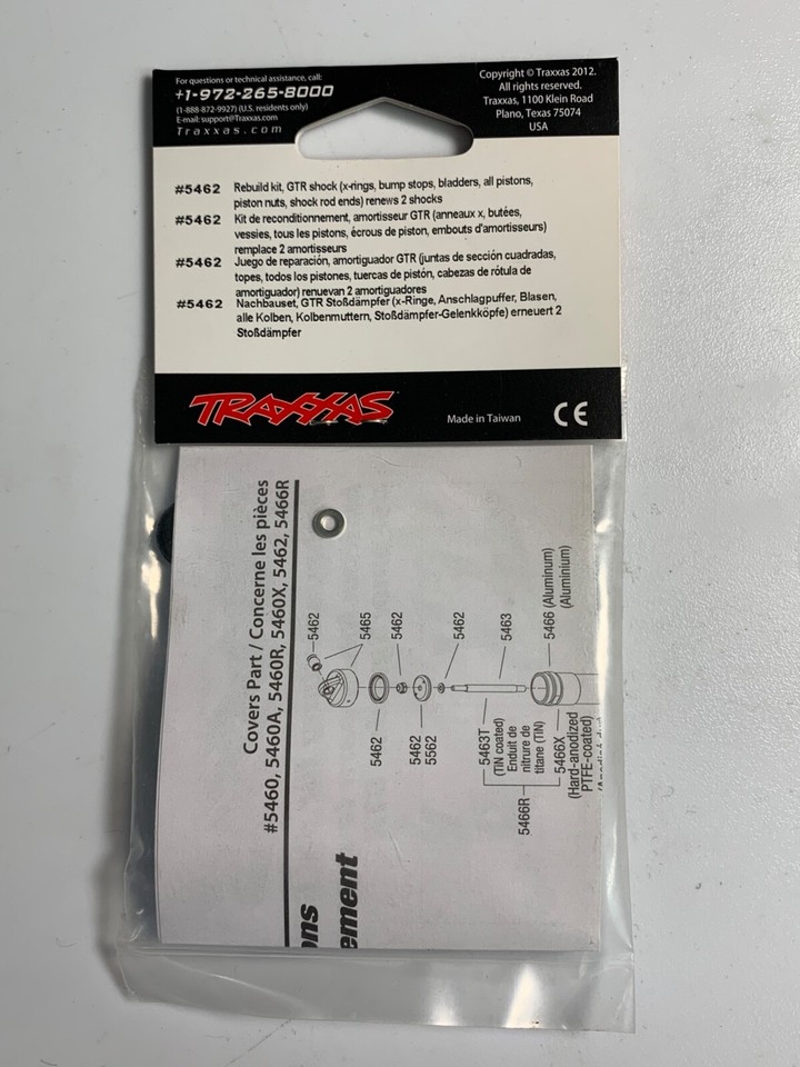 Traxxas 5462 GTR Shock Rebuild Kit NEW IN PACKAGE TRA5462 TRA1 | eBay