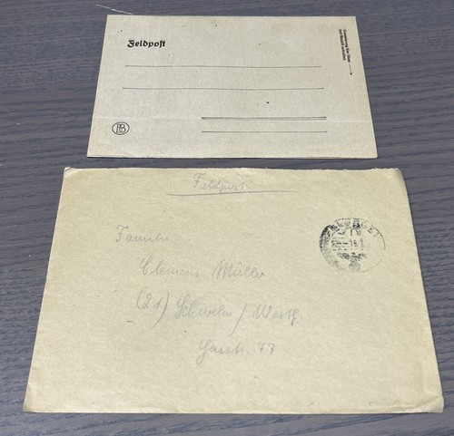 WW2 WWII Nazi Germany 1942 war time soldiers Military Feldpost mail ...