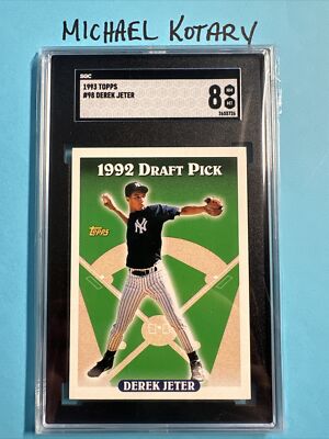 DEREK JETER 1993 TOPPS DRAFT PICK SGC 8 Yankees Rookie | eBay