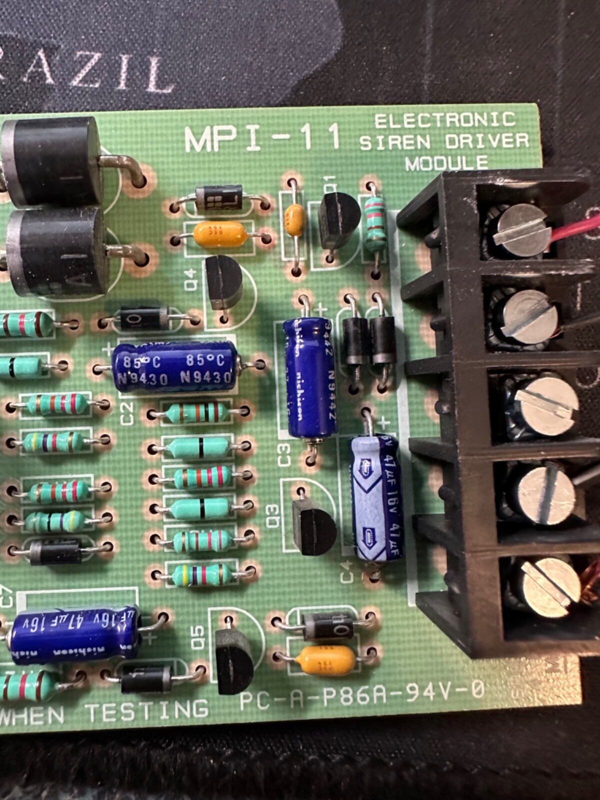 Aritech Corp. SECURITY System Electronic Siren Driver Module Alarm MPI-11 | eBay