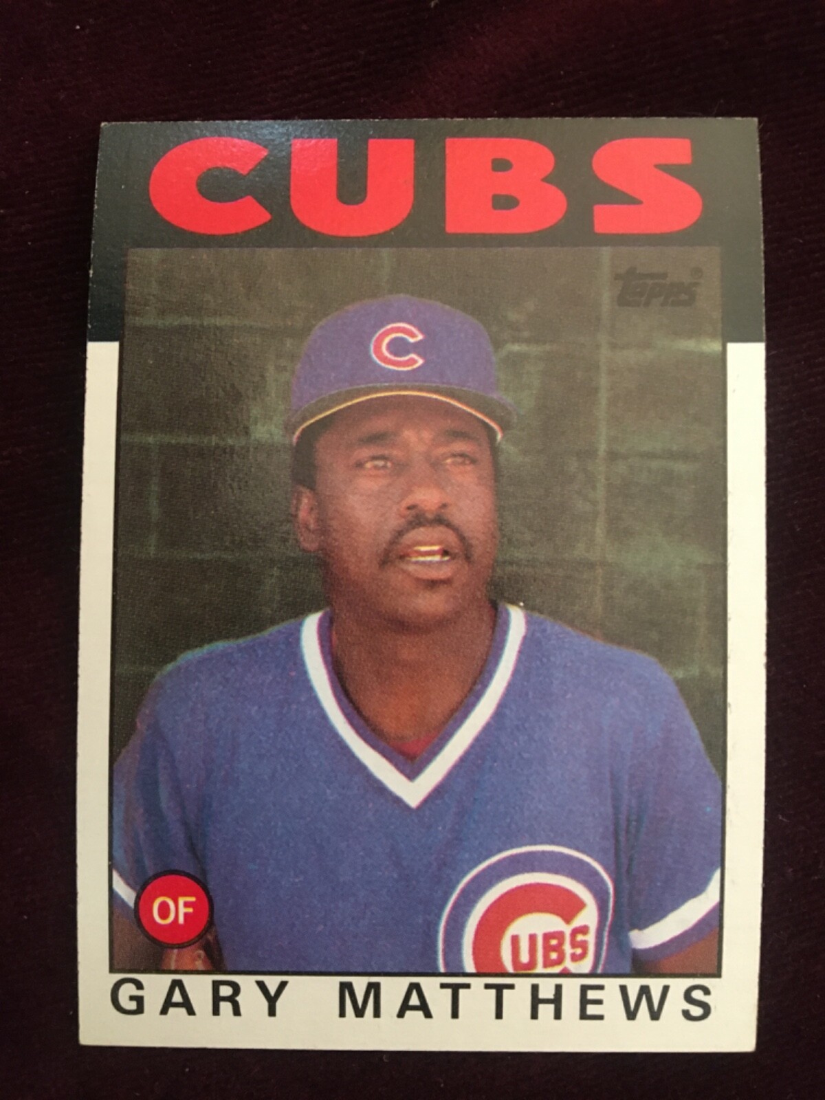 1986 Topps #485 Cubs Gary Matthews Baseball Card | eBay