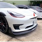 For Tesla Model 3 4DR Fastback Front Grille Look Sticker Matte Black ...