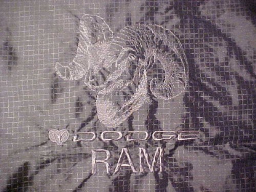 XL DODGE RAM Jacket, Silver-Gray w Silver, Embroidered Front/Back, Vintage NOS | eBay