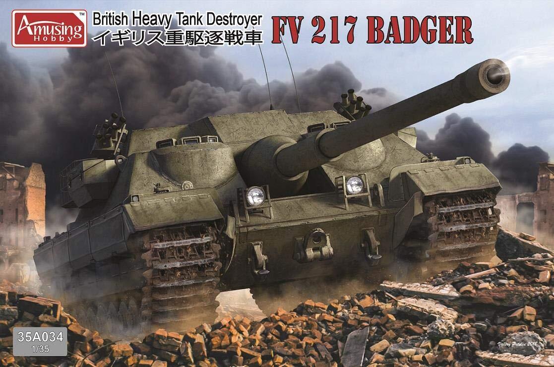 Amusing Hobby 1/35 British Heavy Tank Destroyer FV217 Badger Plastic ...