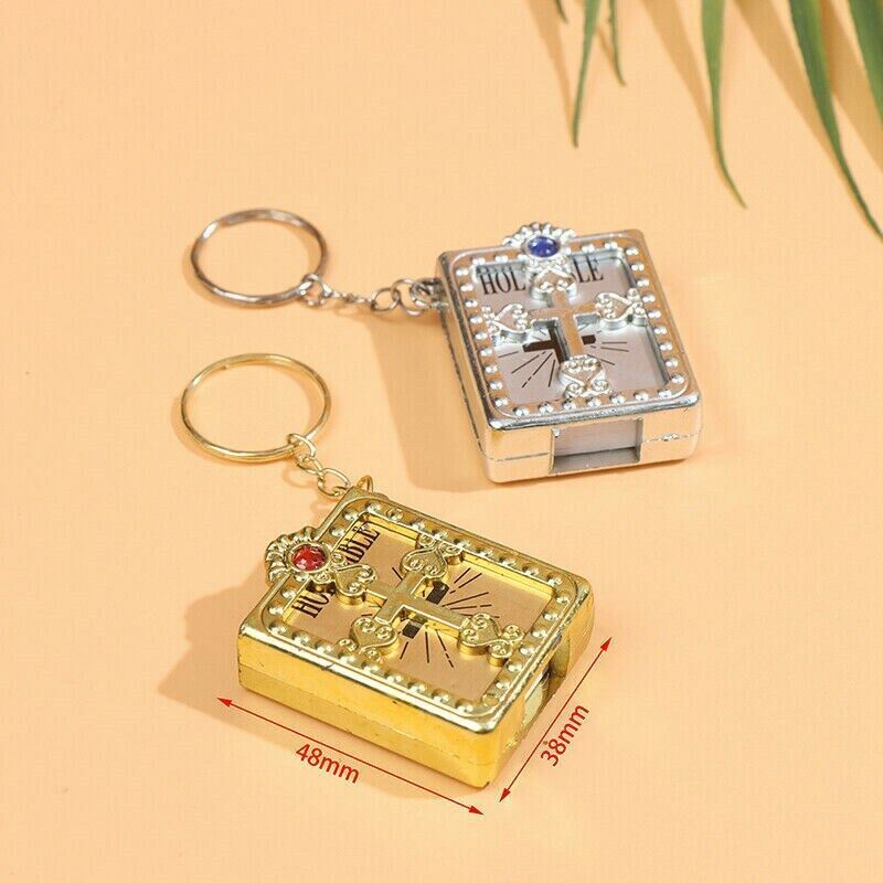HOLY Bible Keychain Jesus Cross Christian Prayer Gift Keychain ...