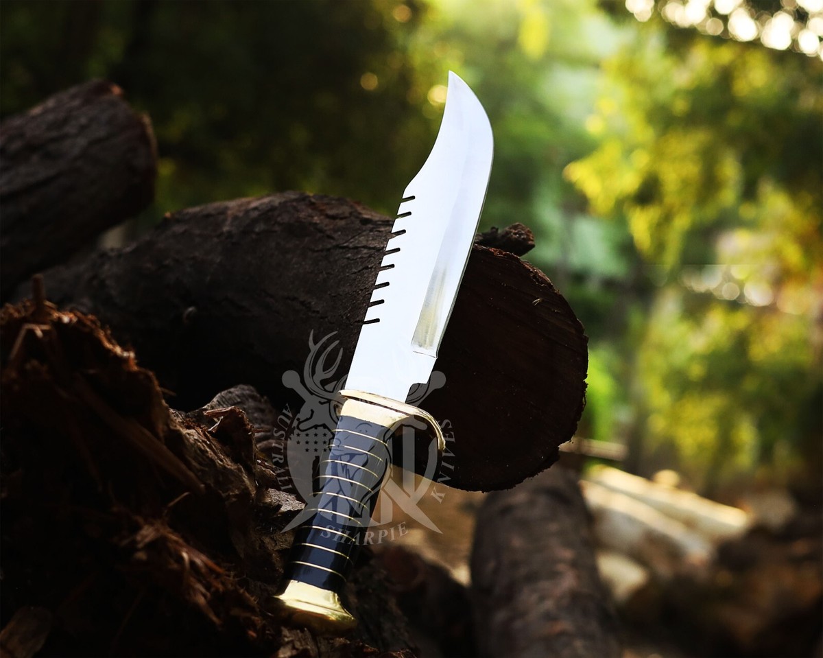 Large Hunting Knife Bowie Sharp Fixed Blade Camping