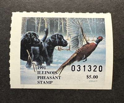 WTDstamps - 1991 ILLINOIS - Lot4 - Habitat Pheasant Stamp - MNH | eBay