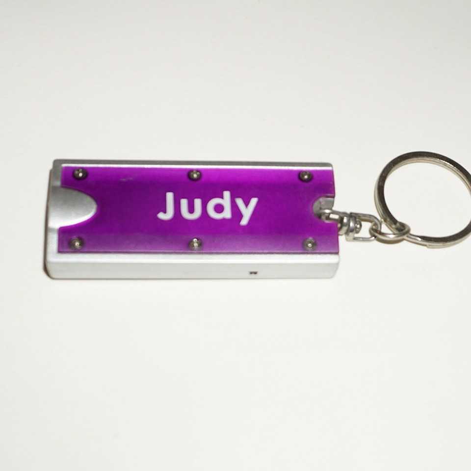 Personalized Keychain Light Up Key Ring Choose Name Colorful Mini Flash ...