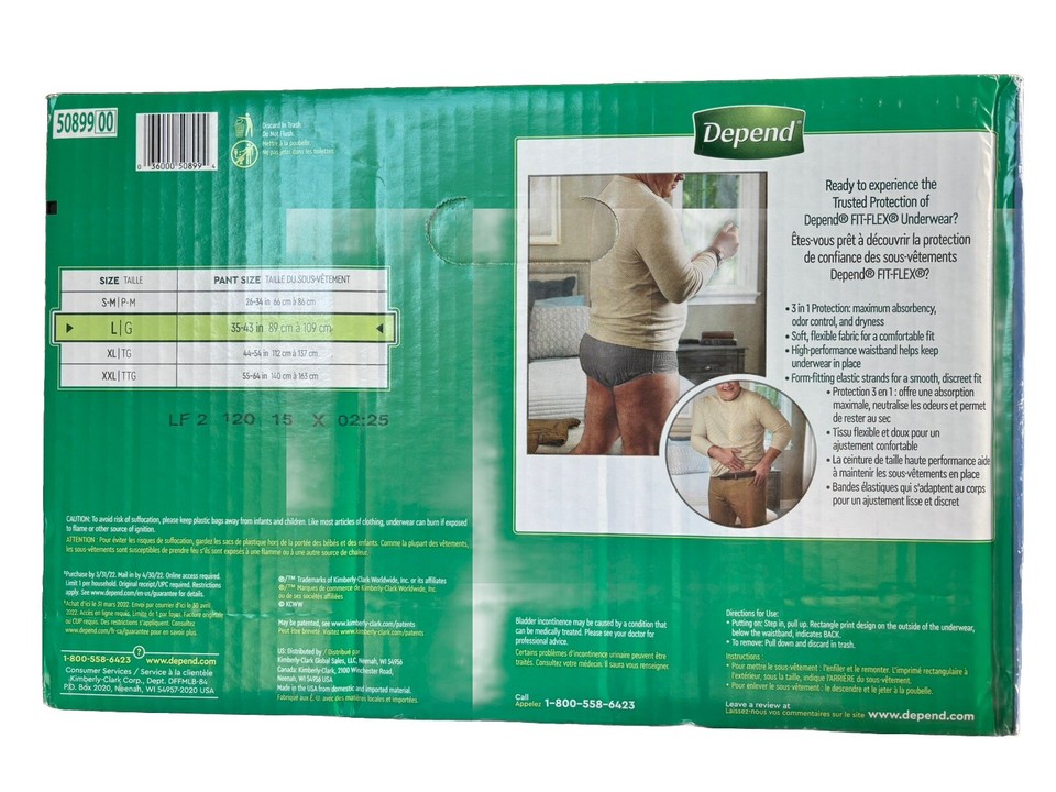 Depend Protection Plus DRYSHIELD Underwear for Men, Size : Large, 84 ...