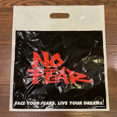 VTG No Fear Plastic Shopping Bag Clothing Brand 1990s 1995 Face Your ...