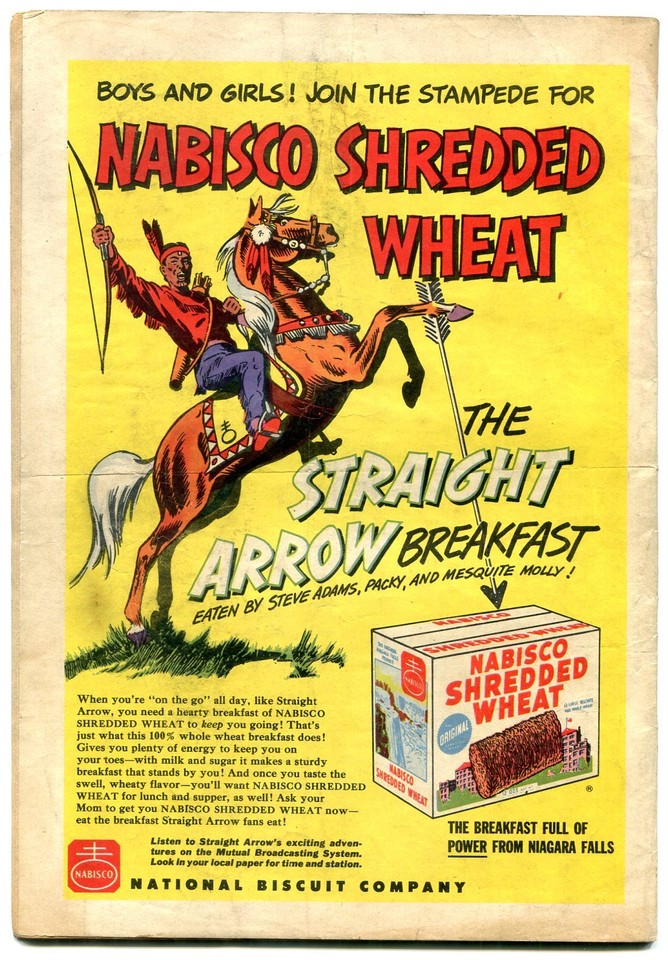 STRAIGHT ARROW #6 1950 -M.E. FRED MEAGHER BOB POWELL ART VG | eBay
