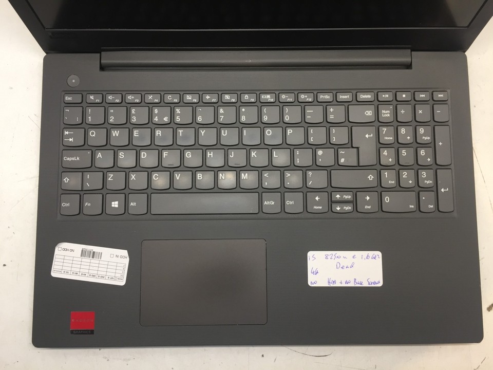 Lenovo V130-15IKB, i5-8250U @1.6Ghz, 4GB RAM, No HDD, 15.6", DEAD, Ref ...