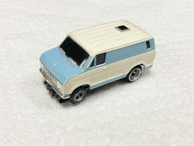 VINTAGE HO SLOT CAR AFX FORD STREET VAN BLUE & WHITE EXCELLENT WORKING ...