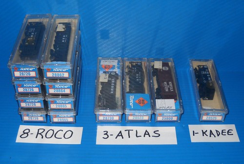 Roco, Atlas, Kadee, N Gauge Trains - Lot of 12 - See Pics | eBay