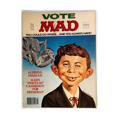 E. C. Publica MAD Magazine #218 "Vote MAD, Not Being All There Mad Nast ...