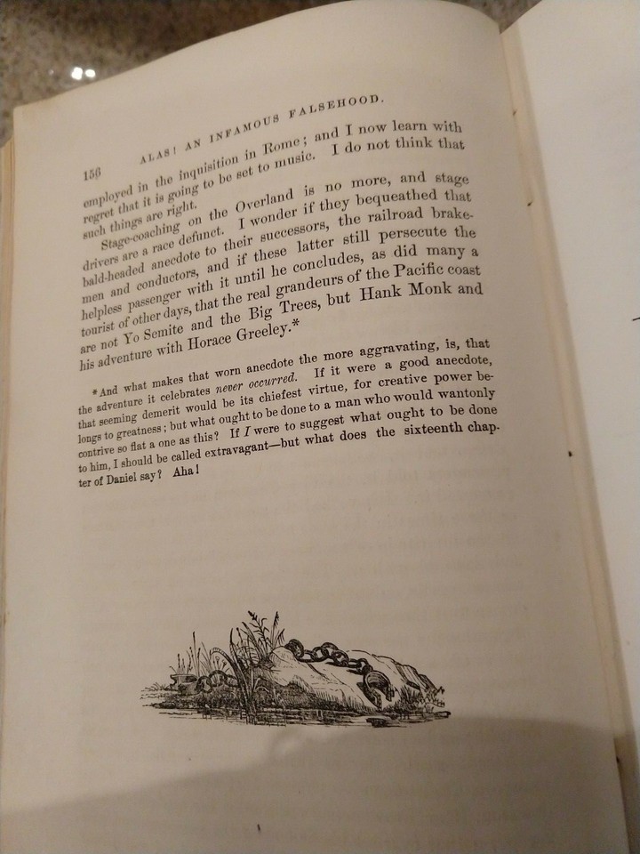 RARE: Rouging It by Mark Twain 1875 Am. Ed. pg. 156 Big Trees (typo) | eBay